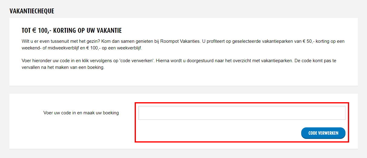 Roompot kortingscode: €50 + 25% korting in oktober 2018